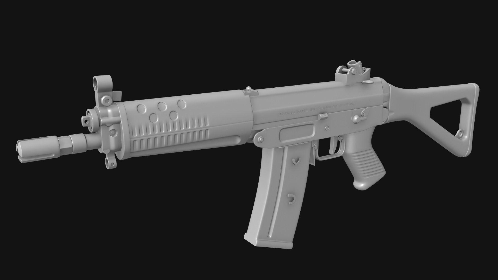 [WIP] SIG 552 Commando Rifle — polycount